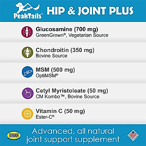 KALA HEALTH PeakTails Arthrix Plus, 150 Count Tablets, Provides Hip & Joint Support for Dogs, Formulated with Clinically Studied Ingredients, MSM, Glucosamine, Chondroitin