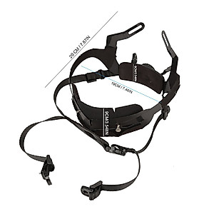 Helmet Chin Strap,Outdoor Adjustable 4 Points Chin Strap Compatible with Fast Helmet Accessory (Black)