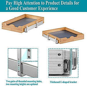 OCG Pull Out Drawers For Cabinets 14" W x 21" D, Slide out Wood Drawer Shelf, Pull Out Shelves for Base Cabinet Organization in Kitchen, Pantry, Bathroom