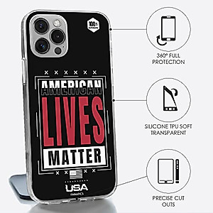 Phone Case American Lives Matter USA Patriot Design Silicone Transparent - Compatible iPhone and Samsung (Samsung Galaxy A04)
