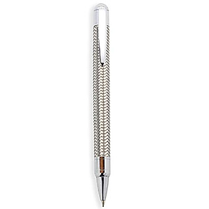 LACHIEVA LUX Stylish Wire Weave Metal Click Ballpoint Pen, Retractable Ballpoint Pen with Nice Gift Box Pack for Writing, Everyday Use (2 Refills)