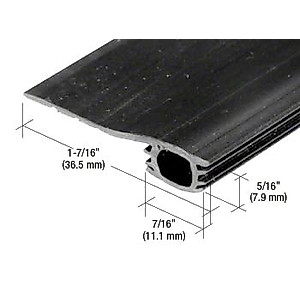 84" Black Vinyl Adjustable Width Bug Strip, 1-7/16" Max Width