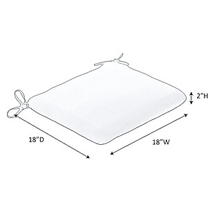 Naturesroom Sunbrella Patio Cushions - (2 Pack) - 18" W x 18" L x 2.5" T, Outdoor Chair Cushion with Comfort, Style & Durability Designed for Outdoor Living - Made in The USA