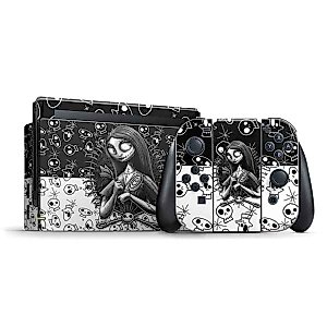 Skinit Decal Gaming Skin Compatible with Nintendo Switch Bundle - Officially Licensed Disney The Nightmare Before Christmas Sally Art Design