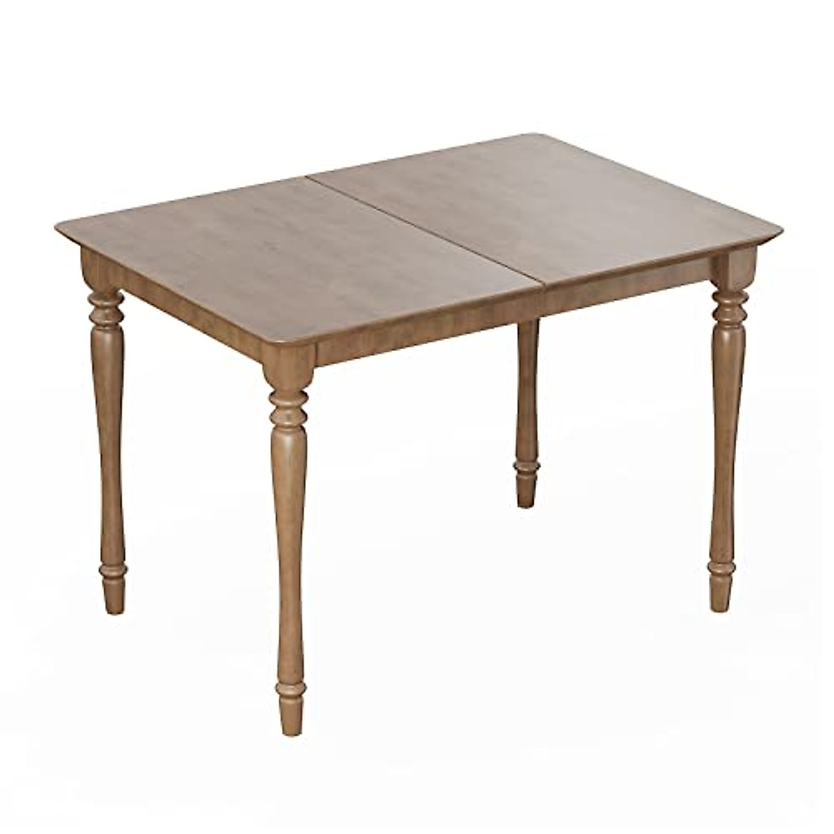 Giantex Farmhouse Dining Table, Extendable Butterfly Leaf Dinette Table w/Mahogany Finish & 4 Rubber Wood Legs, Rectangle Extension Kitchen Dinner Table for Kitchen Dining Room (Rustic Brown)