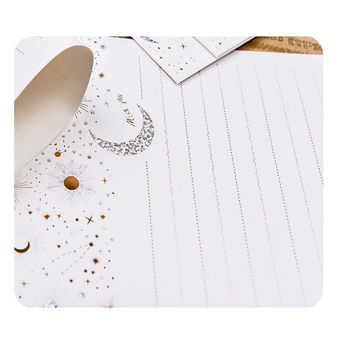 Stationery Paper Letterhead Sheets,36 Pcs Starry Sky Theme Series Stationery Design Writing Stationery Paper,For Writing Letters Wedding Invitations Crafts Computer Office Note(White