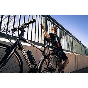 Tommaso La Forma Aluminum & Carbon Mens Hybrid Bike Women Road Bicycle Adult Bike Womens Hybrid Bikes City Bike Commuter Bike Mens Bike Touring Flat Bar Hybrid Bicycle - White - Large 58cm