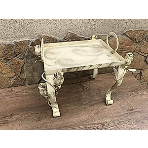 Breakfast in bed tray, iron anniversary gift for her, rose, floral, serving tray, coffee table, iron gift, iron gift for her, bed tray, tray