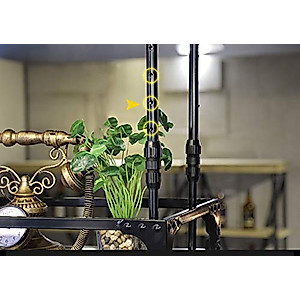 Stylish Simplicity Bar Ceiling Wallmounted Display Stand Wine Glass Rack Loft Metal Iron Storage Rack Home Display Shelf for Restaurant,Kitchen, PIBM, Black, 100×35cm