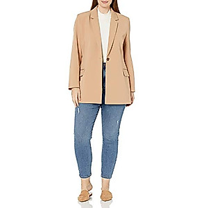 The Drop Women's Blake Long Blazer, Praline, Small