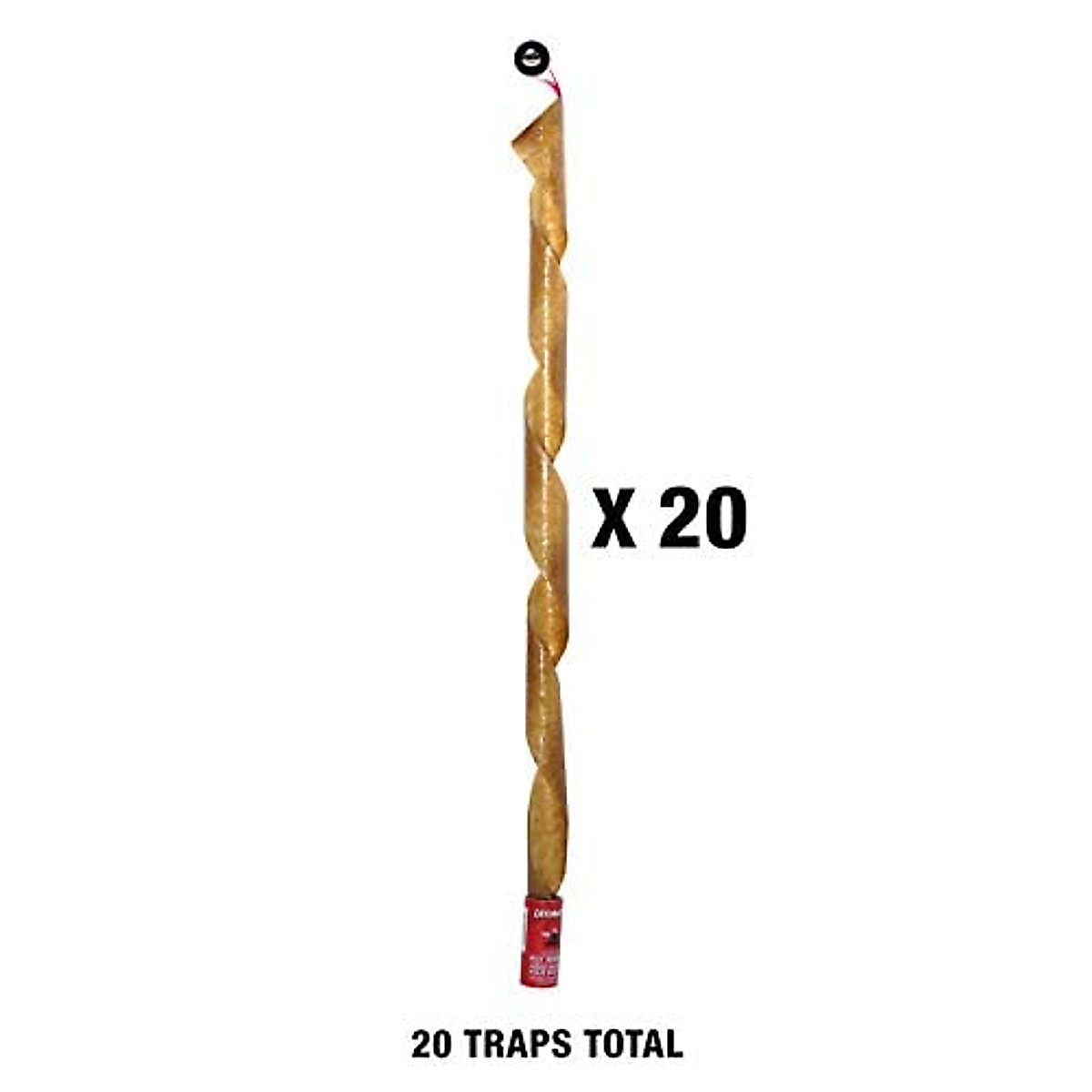 Catchmaster Fly Ribbon 20Pk, Bug & Fly Traps for Indoors and Outdoors, Premium Sticky Adhesive Fruit Fly & Gnat Hanging Strips, Bulk Scented Flying Insect Paper Rolls, Non Toxic Pest Control for Home