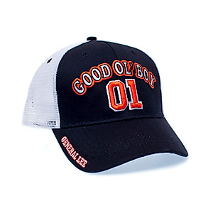 General Lee 01 Truckers Hat Good Ol’ Boy Cap Unisex Adult Black/White
