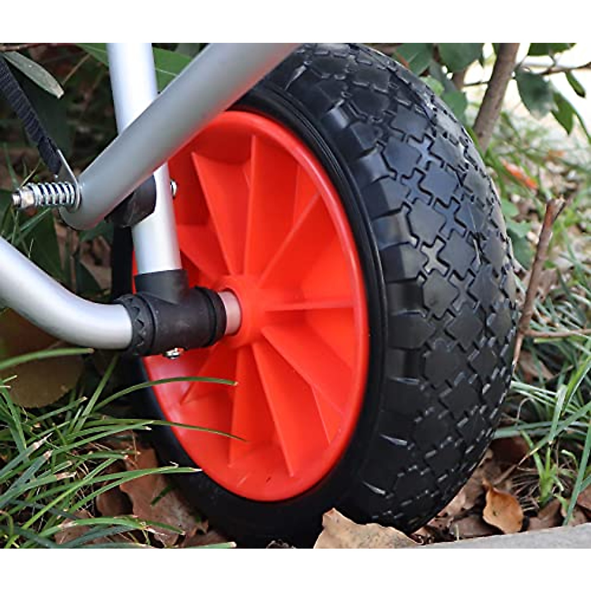 METER STAR 2pc 10" Kayak Cart Wheels, Puncture-Proof Tire Wheel for Kayak Canoe Trolley Cart Replacement Tire,Diameter Central Axis its 0.9",Solid Rubber