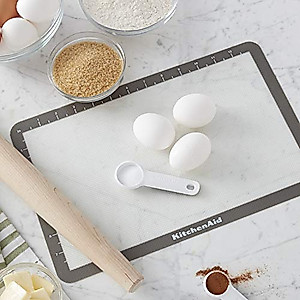 KitchenAid Silicone Baking Mat, 9x14-Inch, Gray