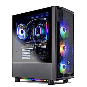 Skytech Gaming Skytech Shadow Gaming PC Desktop – AMD Ryzen 5 7600X 4.7 GHz, RTX 3060 Ti, 1TB NVME SSD, 32G DDR5 RGB, 600W Gold PSU, 240mm AIO, AC Wi-Fi, Windows 11 Home 64-bit