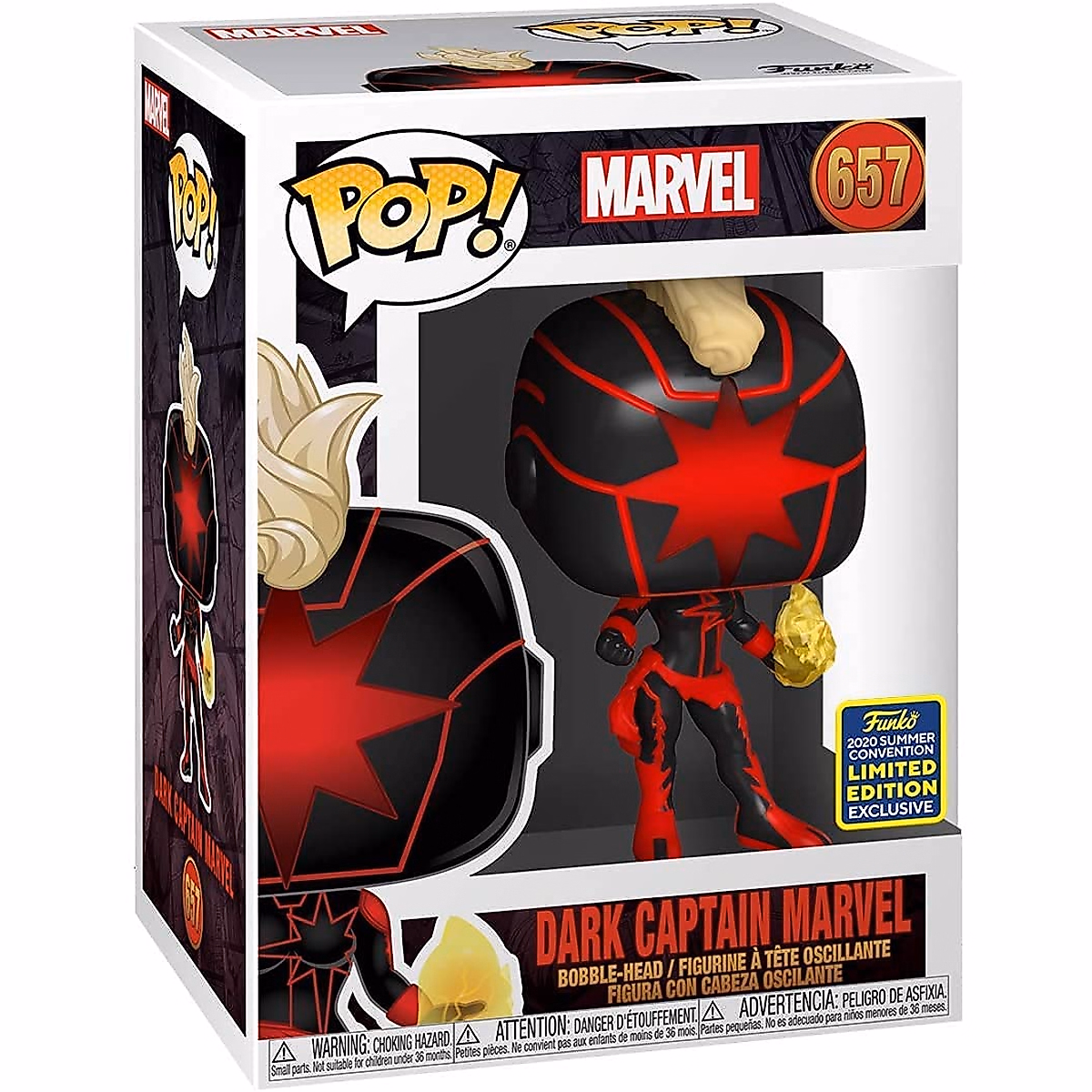 Funko Pop! Marvel: Dark Captain Marvel, Summer Convention Exclusive