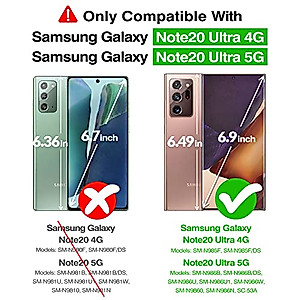 Rayboen Case for Samsung Galaxy Note 20 Ultra, Crystal Clear Shockproof Non-Slip Protective Cover, Hard PC Back & Soft TPU Frame Slim Fit Phone Case for Galaxy Note 20 Ultra 5G