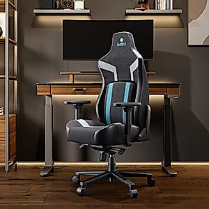 EUREKA ERGONOMIC Python Gaming Chair, Computer Gamer Chair with Lumbar Support, High Back Office Chair 4.7in Seat Thicker Cushion, Most Comfortable Home Office Chair for Back Pain Women, Men（Blue）
