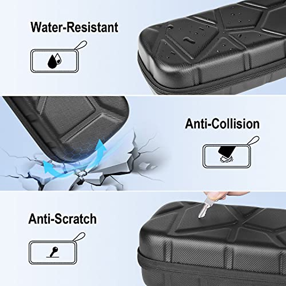 ESTARER Carrying Case for Nintendo Switch OLED Hard Travel Case, Storage Protective Cover Carry bag Pouch w/16 Game Card Cartridges,Black