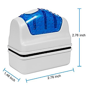 DaToo Aquarium Cleaner Fish Tank Glass Cleaner Algae Cleaner Scraper Magnetic Scrubber Algae Clean Brush, 2 Pcs, 1 Yr Warranty