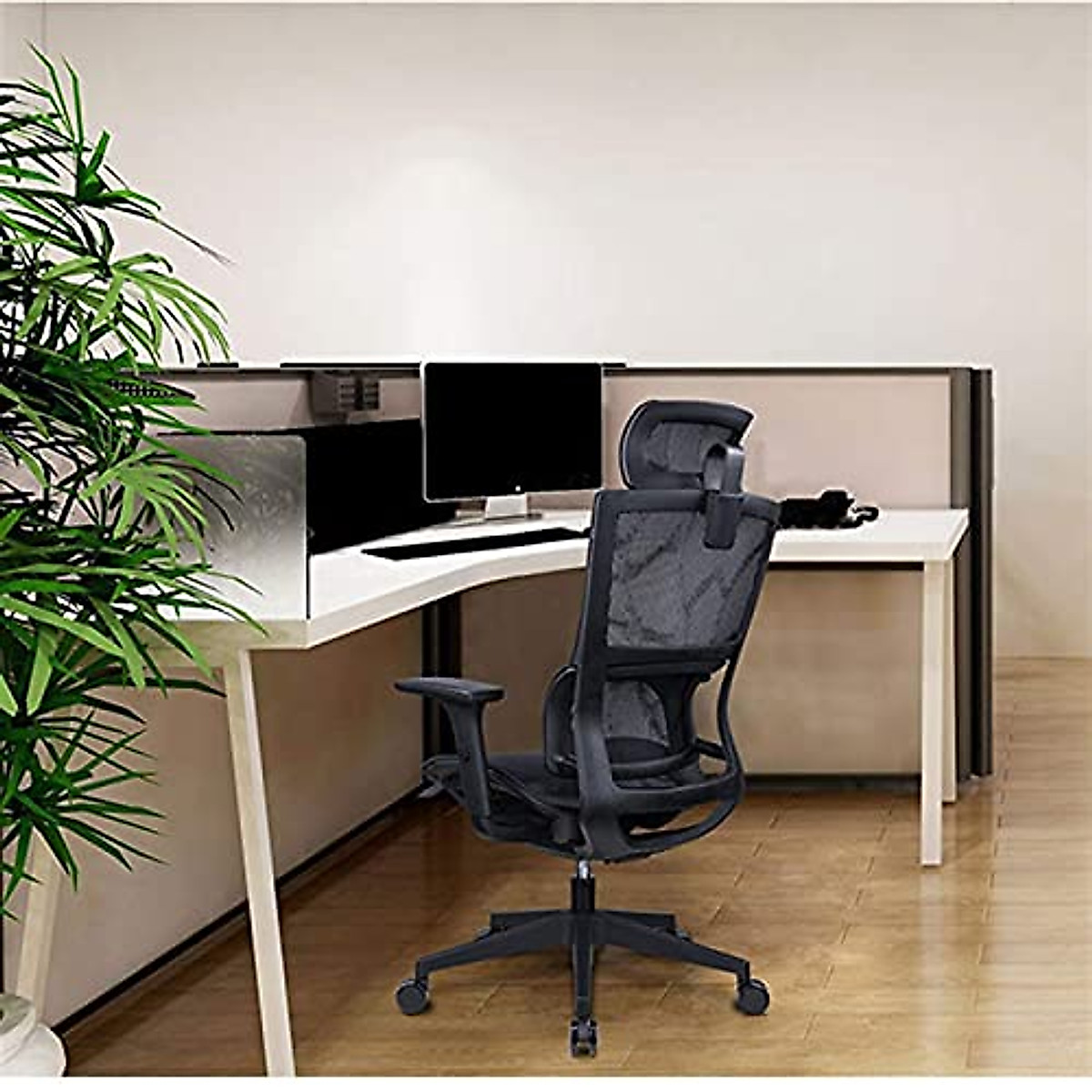 RILOOP Office Chair Chair Ergonomic, Computer Chair Adjustable Seat Height with Back Support and Arms, Desk Chair Comfy, Study Chair for Home, Office and Executive