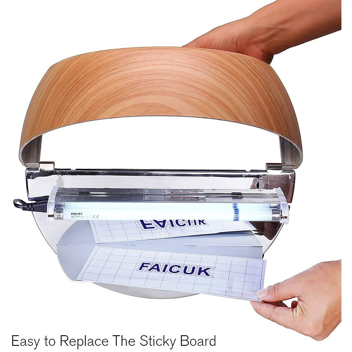 Faicuk Wall Sconce Fly Light Trap (WS108 Wood Grain)