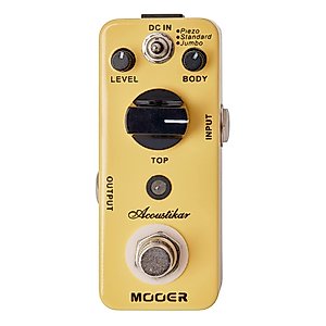 MOOER Acoustic Guitar Effect Pedal, 2.25 x 4.25 x 1.75 (Acoustikar)
