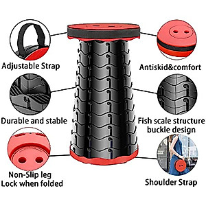 HEIDBER Portable Telescoping Stools Folding Stools Collapsible Stools Foldable Camping Stools Retractable Stools Chairs for Adults for Outdoor Indoor Portable Lightweight