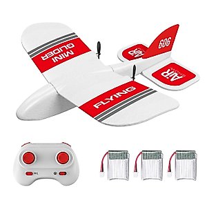 GoolRC KF606 RC Plane, 2.4Ghz Remote Control Airplane, EPP Foam Fixed Wing Plane, RTF Ready to Fly Gliding Aircraft Model Toys with 3 Battery for Beginner