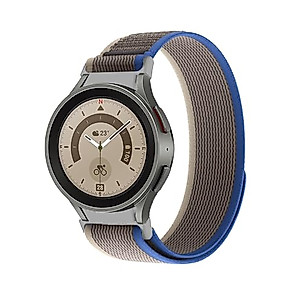 BlackPro No-Gap Nylon Watch Band Compatible With Samsung Galaxy Watch 7 6 5 4 40mm 44mm/5 Pro 45mm/6 4 Classic 42mm 43mm 46mm 47mm, Alpine Loop Woven Sport Strap for Men Women