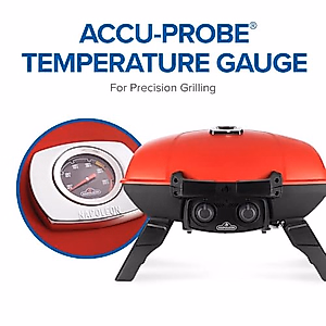 Napoleon - TravelQ 285 Portable Propane Gas Grill with Griddle, Red, 2 Burners, For Tailgating, Camping, And Small Outdoor Spaces