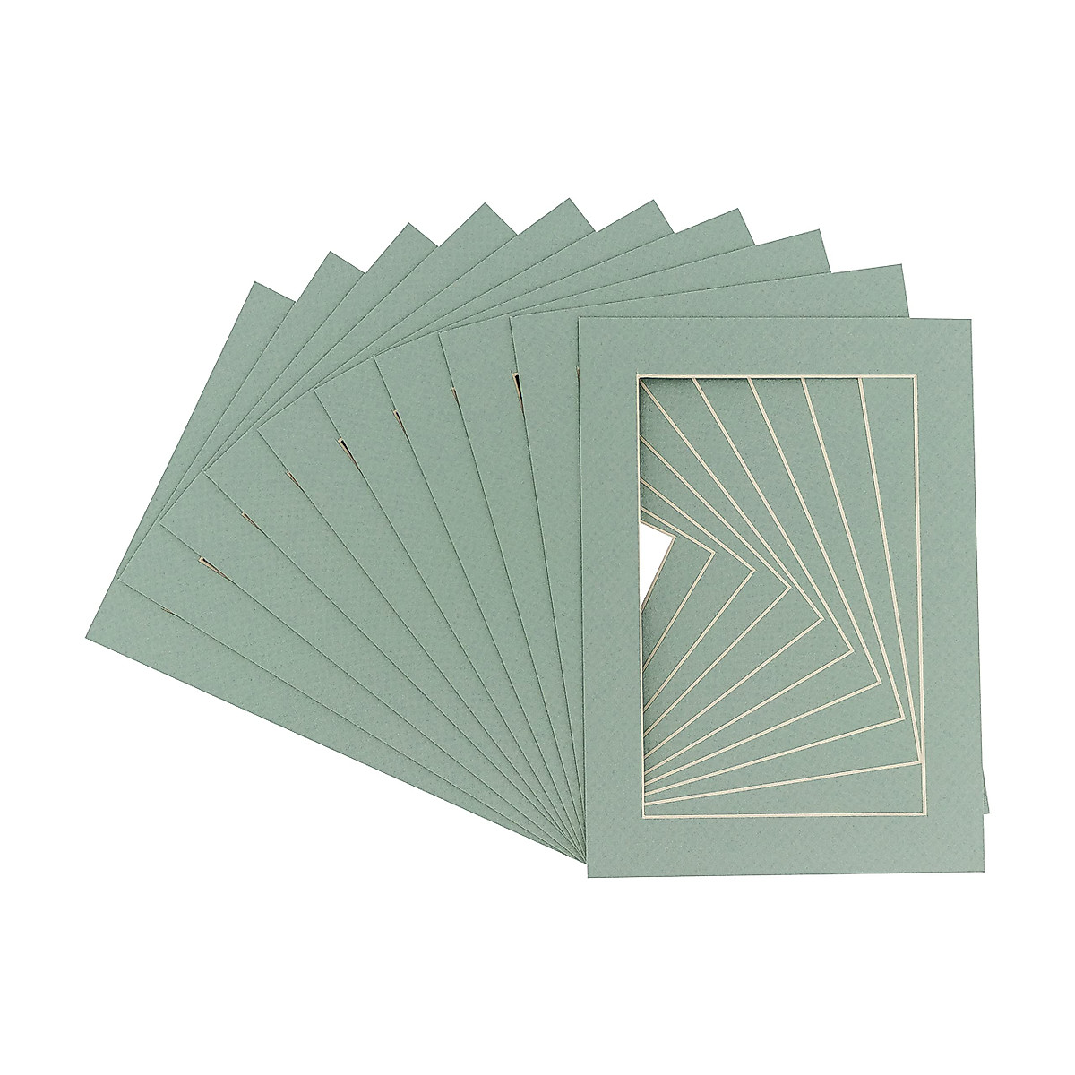 16x20 Mat Bevel Cut for 12x16 Photos - Acid Free Seafoam Green Precut Matboard - for Pictures, Photos, Framing - 4-ply Thickness