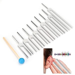 Tuning Fork Set, 9Pcs 174/285/396/417/528/639/741/852/963Hz Chakra Healing Musical Tuning Fork Hammer Set 9Pcs For Tuning Tuning-Devices Instrument Tuner Device