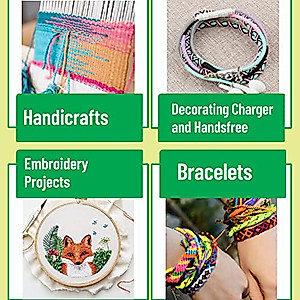Mr. Pen- Embroidery Floss, 50 Skeins, Rainbow Colors Embroidery Thread with 5 Needles, Cross Stitch Thread, Friendship Bracelet String, Thread for Bracelet Making, Craft String, Strings for Bracelets