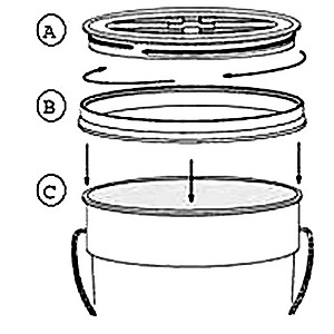 Bucket Kit, Two White 6-Gallon Buckets with White Gamma Seal Lids