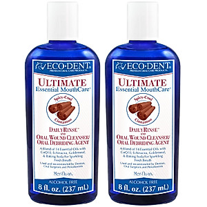 Eco-Dent Daily Rinse Ultimate Essential Mouth Care, Spicy-Cool Cinnamon, 8 fl oz (237 ml) (Pack of 2)