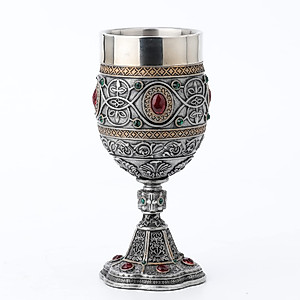 Rhinestone Jeweled Holy Grail Chalice, 6 1/2 Inch
