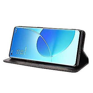 Case for Oppo Reno 6 Pro 5G Leather Stand Wallet Flip Case Cover for Oppo Reno 6 Pro 5G Retro Magnetic Phone Shell Wallet Phone case with Card Slots