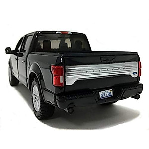 2019 Ford F-150 Limited Crew Cab Pickup Truck Black 1/24-1/27 Diecast Model Car by Motormax 79364