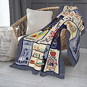 POQUSH Teacher Gifts,Teacher Appreciation Gifts for Women/Men,Best Teacher Gifts for Women,Gifts for Teachers,Teacher Appreciation Gifts, Gifts for Teachers Women,Funny Teacher Gifts Blanket 60X50in