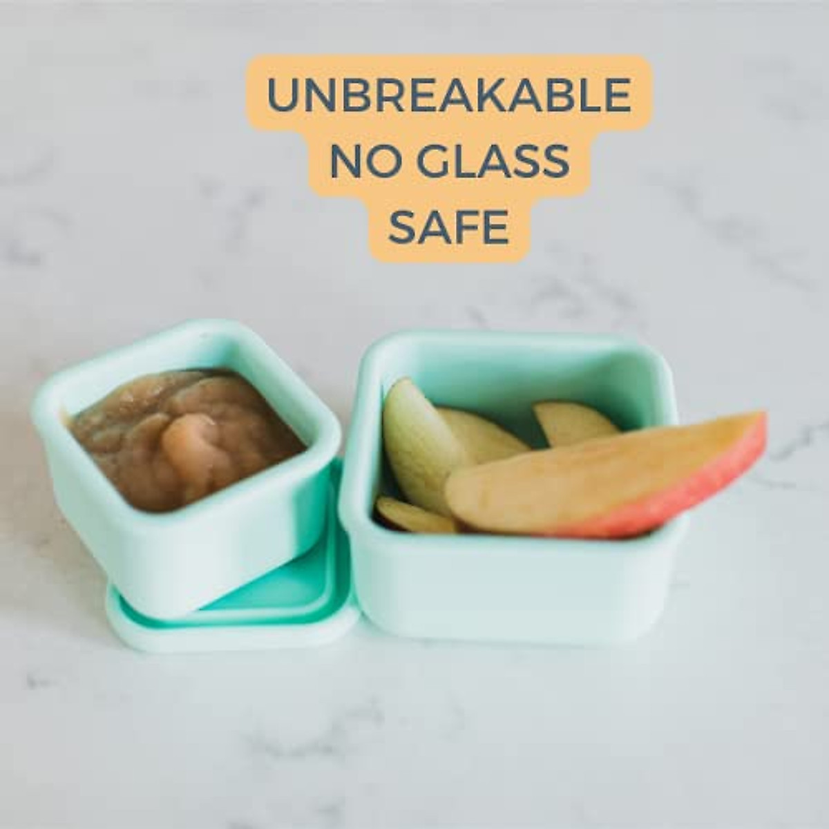 Dreamroo Mini Silicone Containers - Set of 3 Silicone Food Storage Containers | BPA Free, Airtight, Dishwasher and Freezer Safe