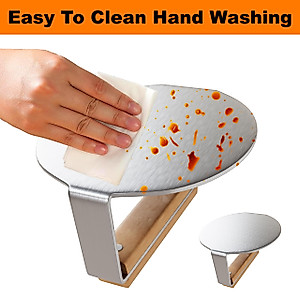 coneyaro Smash Burger Press 5.5" Stainless Steel Patty Maker - Non-Stick Smasher for Griddle Cooking - Wood Handle Grill Tool