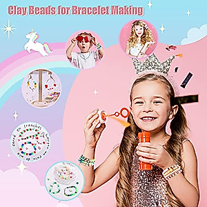 QUEFE 8100pcs, Clay Beads for Bracelet Making Kit, 92 Colors Flat Heishi Beads for DIY Crafts Necklace Jewelry Making Gifts