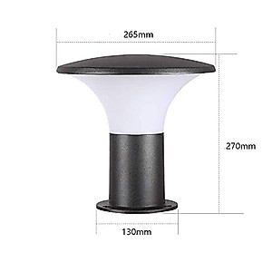 ZMY Aluminum Garden Home Pillar Lighting Villa Outdoor Modern Column Lamp Park Decorative Anti-Rust Post Light Waterproof PC Lawn Pathway Illumination