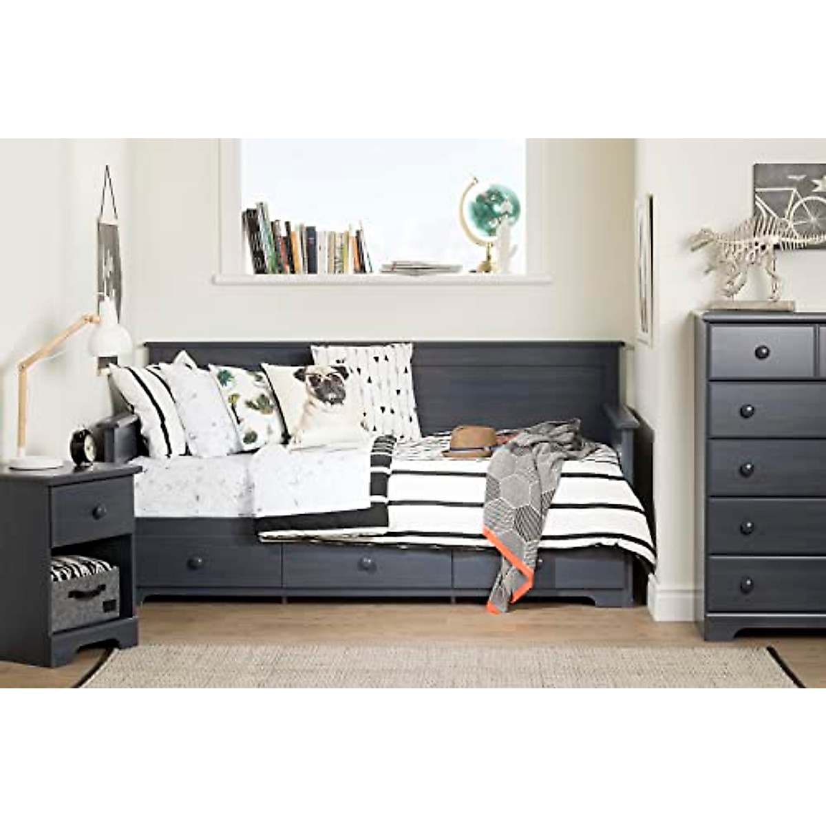 South Shore Daybed with 3 Storage Drawers, Blueberry