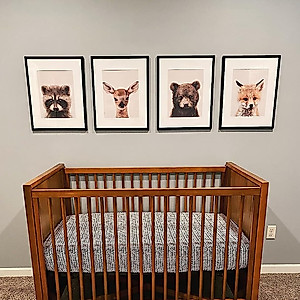 ENJOYBASICS 16x20 Picture Frame, Display Poster 11x14 with Mat or 16 x 20 Without, Wall Gallery Photo Frames, Black, 2 Pack