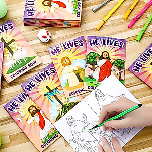 Jetec 36 Pcs Pink Girls Coloring Books for Kids Bulk Religious Easter Mini Coloring Books Winter Small Coloring Book for Holiday Party Favor Kid Sunday School Classroom Gifts (Vivid Style)