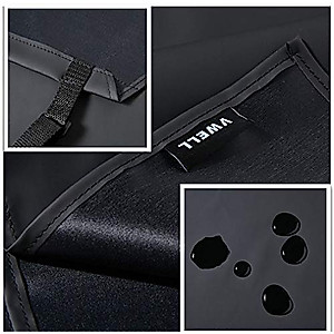 VWELL Rubber Vinyl Waterproof Apron for Men Women, Dishwashing, Chemical Lab Work Apron Butcher Apron PVC Grooming Apron