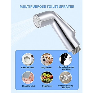 Handheld Toilet Bidet Sprayer for Toilet-Bathroom Diaper Sprayer for Kitchen, Adjustable Water Pressure Control for Feminine Wash Baby Wash