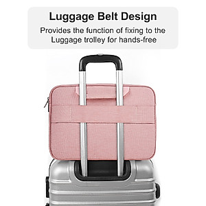 YXLILI Laptop Case, Protective Computer Sleeve with Handle Soft Lining Padded Laptop Bag for 13-13.3-Inch MacBook Pro Air, Compatible with Acer ASUS HP Lenovo Dell Chromebook (14-Inches, Pink)